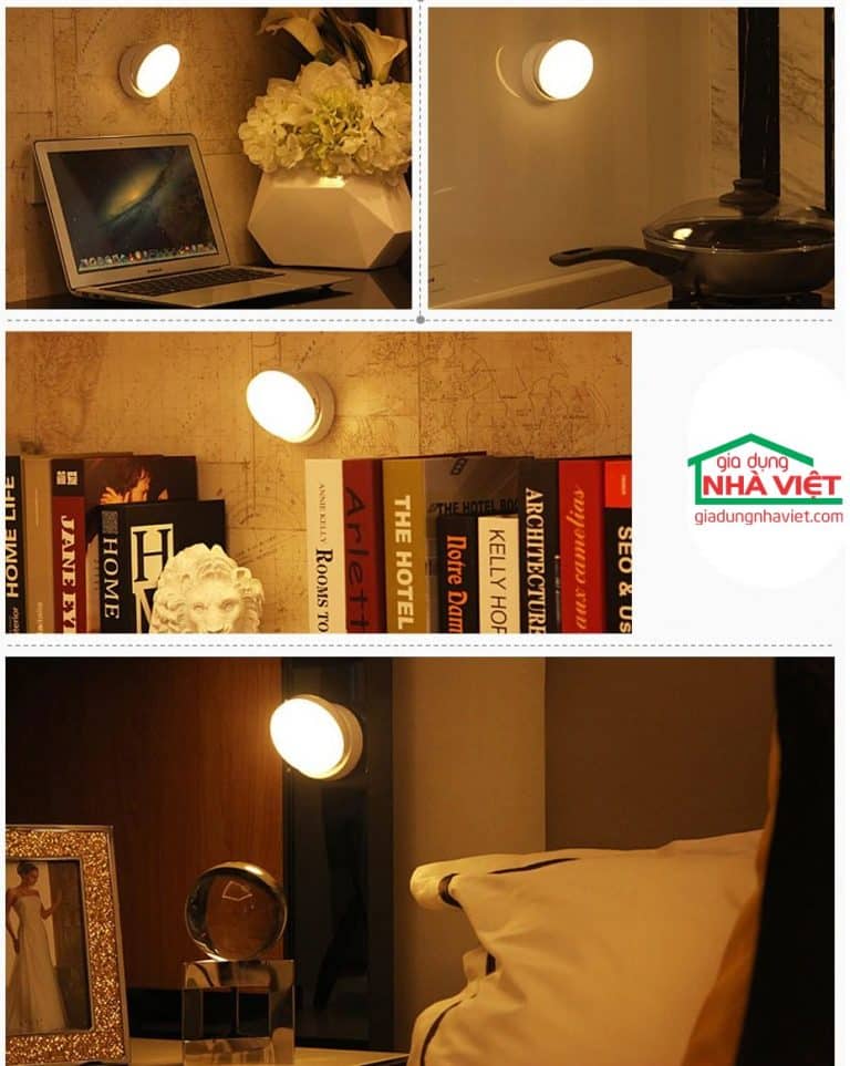 Đèn LED pin sạc treo tường cảm biến chuyển động tự động tắt mở DMK-06PL ...