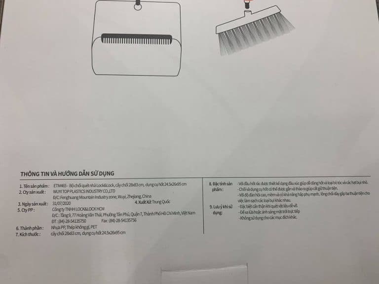 Bộ chổi quét nhà kèm dụng cụ hót LocknLock ETM465 - Gia Dụng Nhà Việt