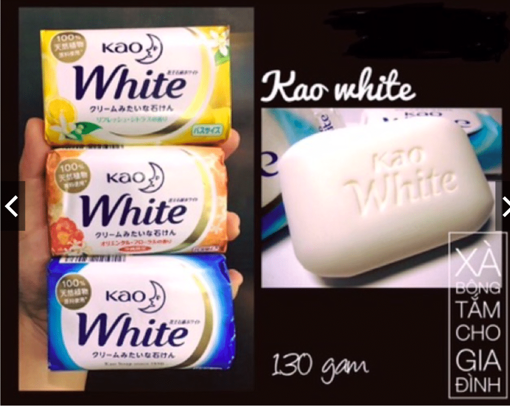 Xà phòng bánh 130g Kao White sản xuất tại Malaysia - nội địa Nhật Bản - Gia Dụng Nhà Việt