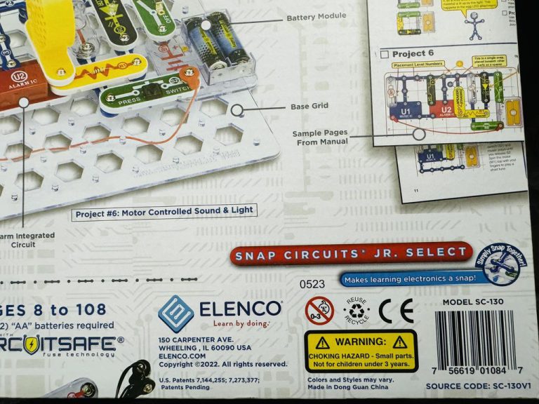 Bộ dụng cụ lắp ráp mạch điện 130 dự án Snap Circuits Jr. Select SC-130 ...