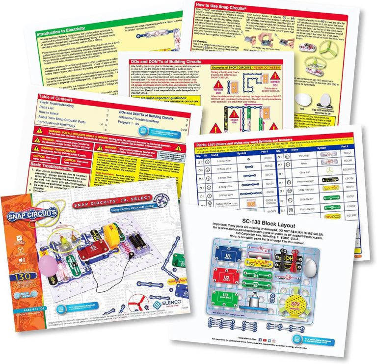 Bộ dụng cụ lắp ráp mạch điện 130 dự án Snap Circuits Jr. Select SC-130 ...